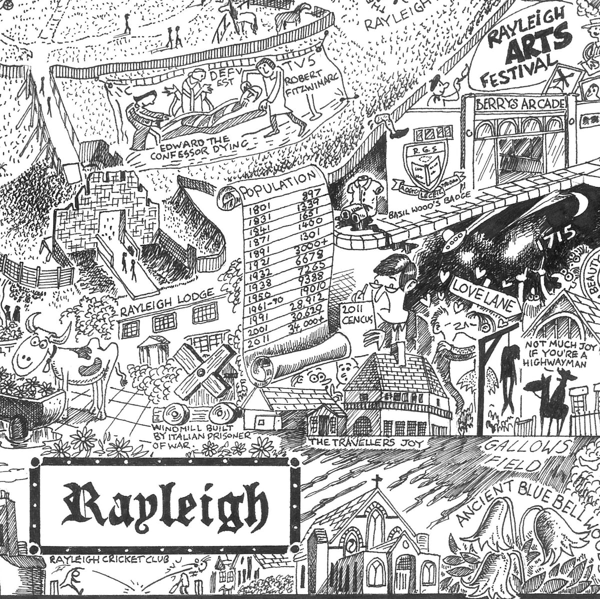 Rayleigh Illustrated History print – Made in Essex